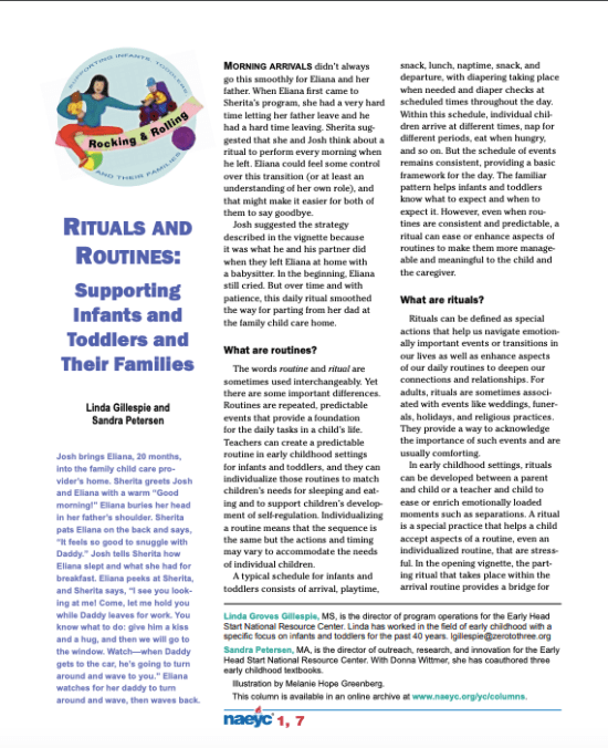 The Importance of Rituals and Traditions in Early Learning: Now More ...